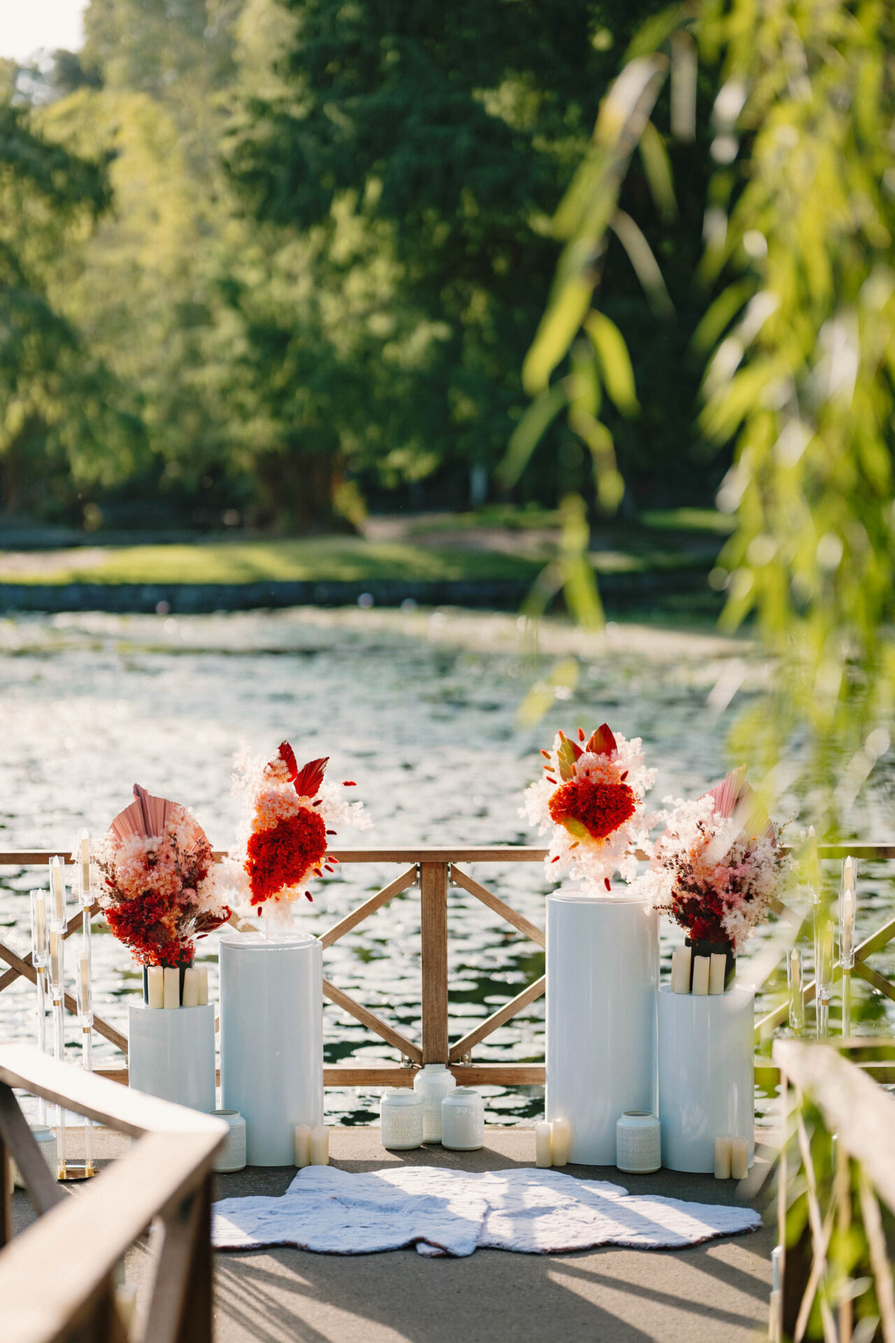 A stunning lakeside marriage proposal at golden hour - With Love Proposals